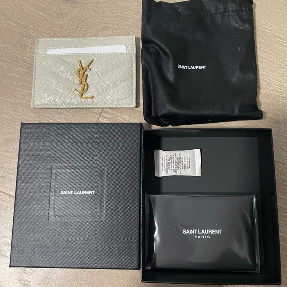 Yves Saint Laurent | Bags | New With Box Ysl Card Case White | Poshmark